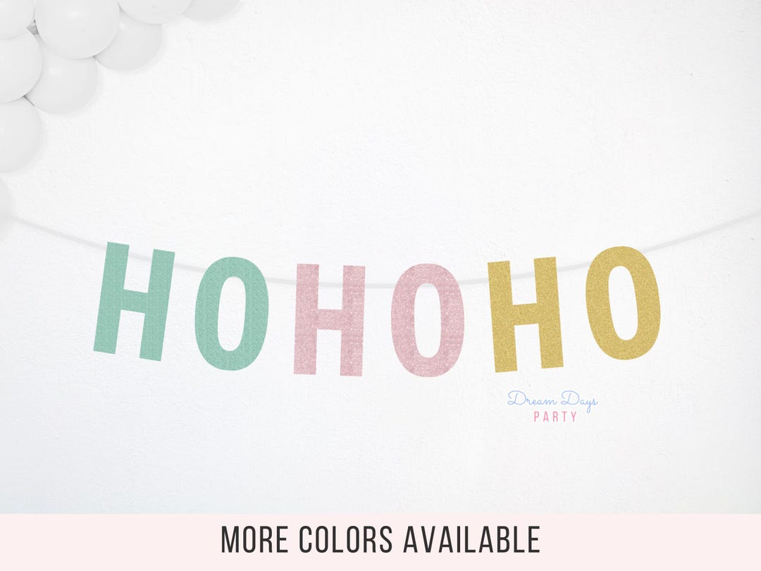 Ho Ho Ho Banner Christmas Party Decorations, Holiday Photo Prop ...