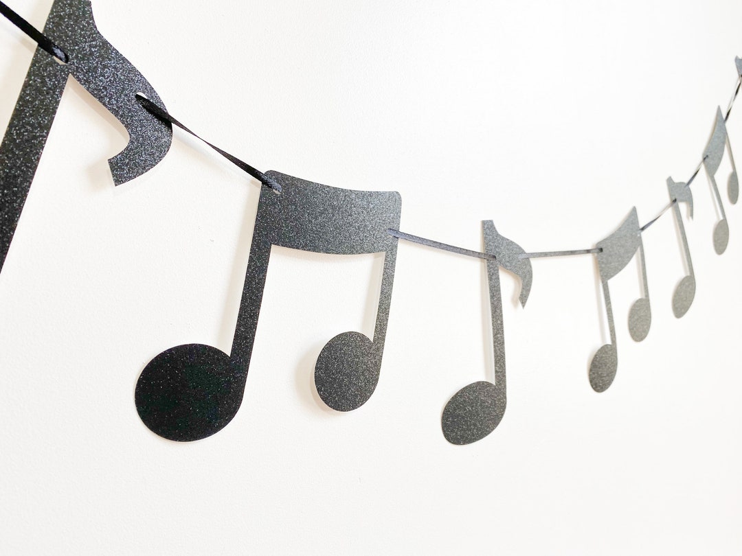 Music Notes Garland: Musical Theme Birthday Party, Music Room ...