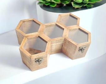 Wooden Hexagonal Watch Box - Etsy