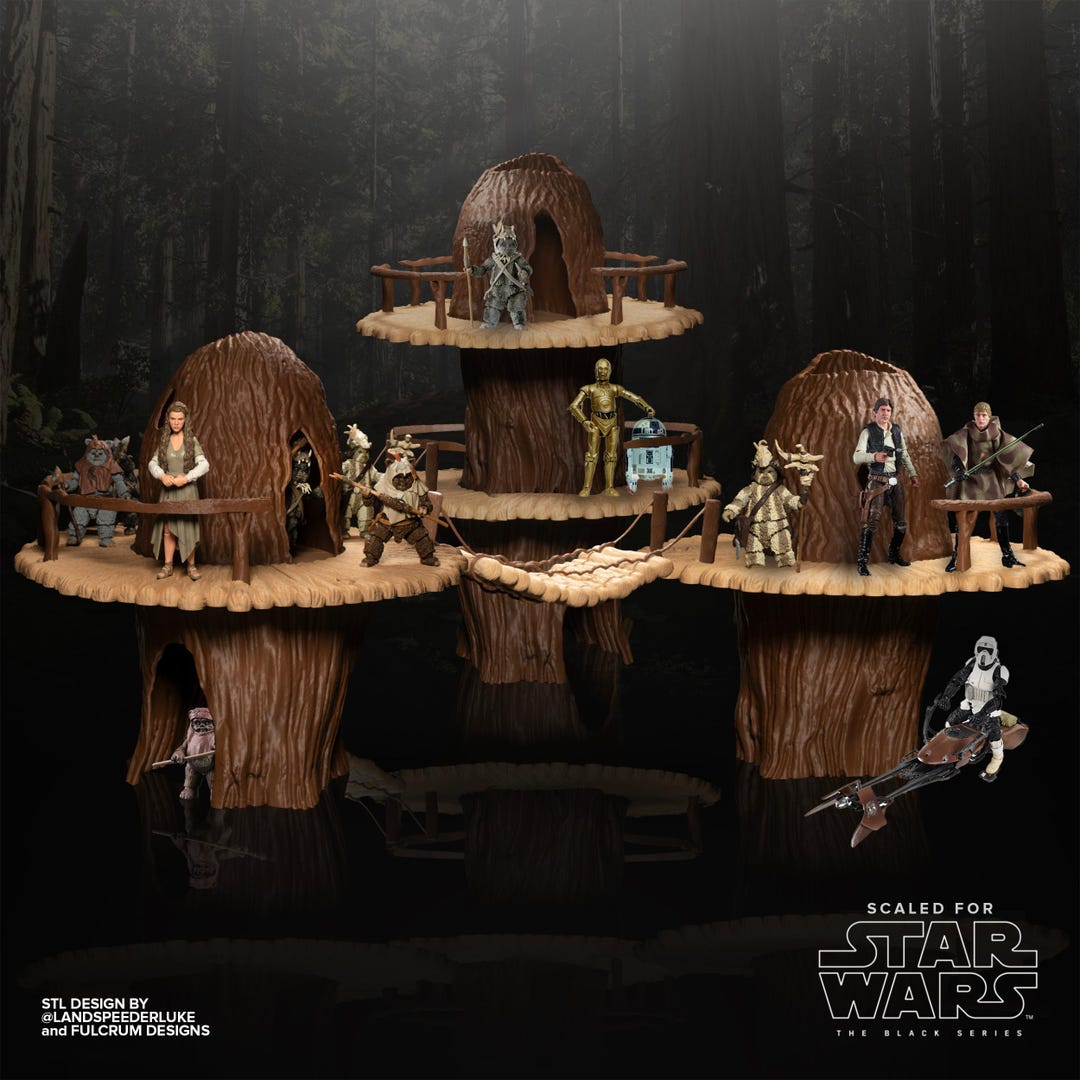 Star Wars Endor Tree Top Village Diorama - Etsy