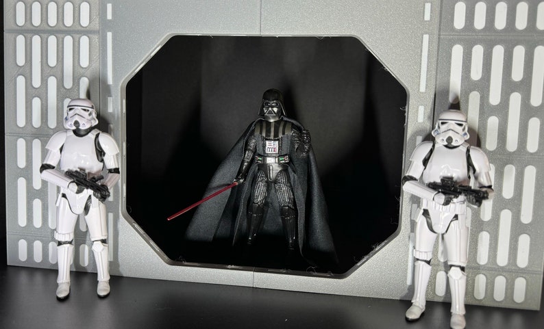 3D Printed Death Star Diorama Walls, 1:12 Scale Action Figure Display ...