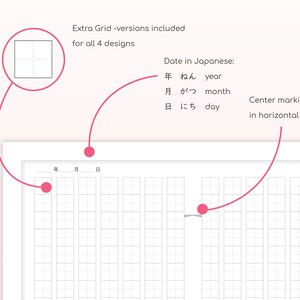 Printable Japanese Writing Paper Set - Practice Kanji, Hiragana ...