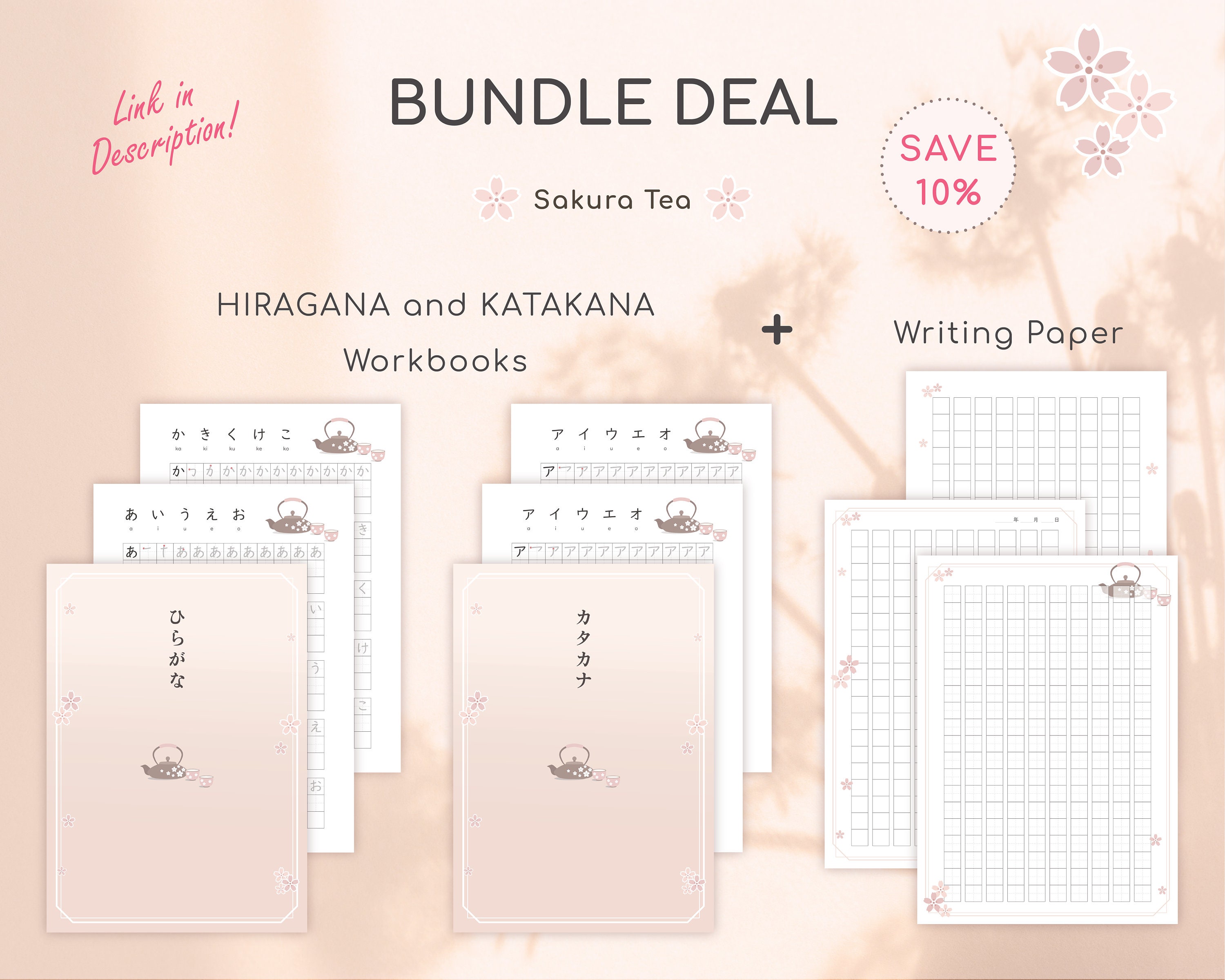 Japanese Writing Paper Printable Set Practice Kanji, Hiragana, Katakana ...