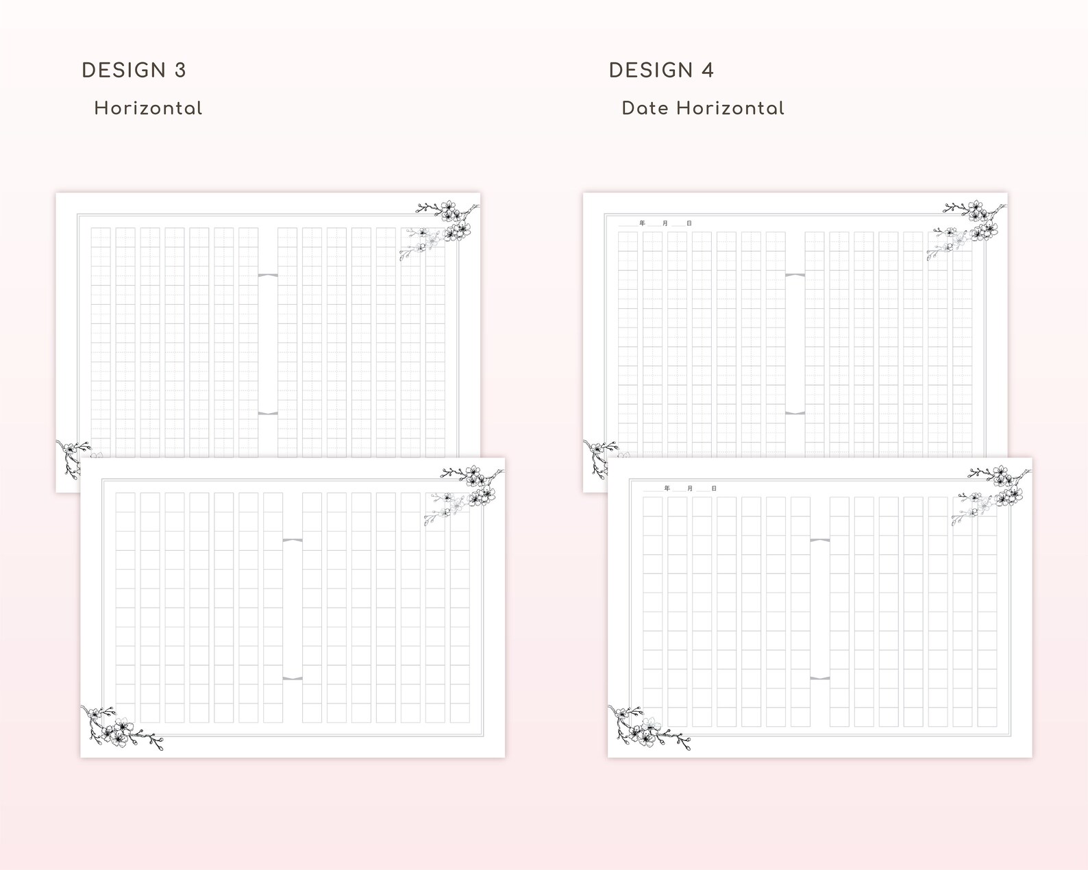 Printable Japanese Writing Paper Set - Practice Kanji, Hiragana ...