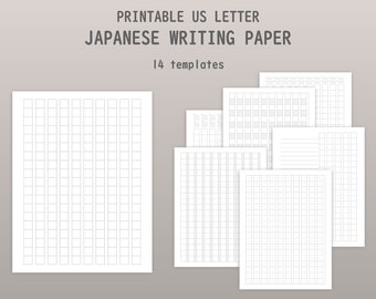 A4 Genkouyoushi Printable - Japanese Writing Paper Template - Kanji ...