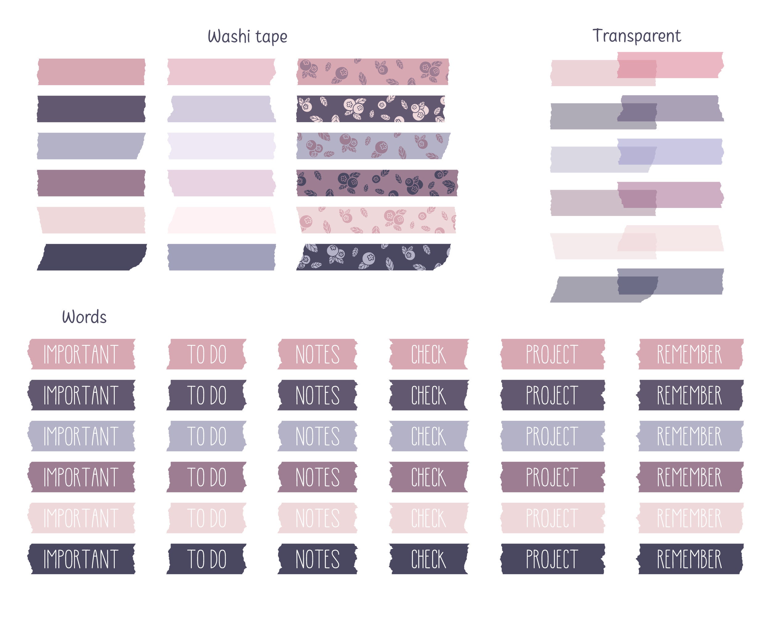 Digital Note Stickers Goodnotes, Canva, Notability and More Pink and ...