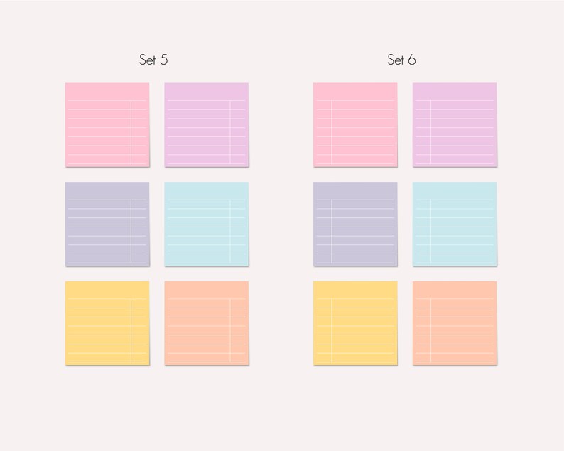 Digital Sticky Notes for Studying and Journaling - Rainbow Pastel ...