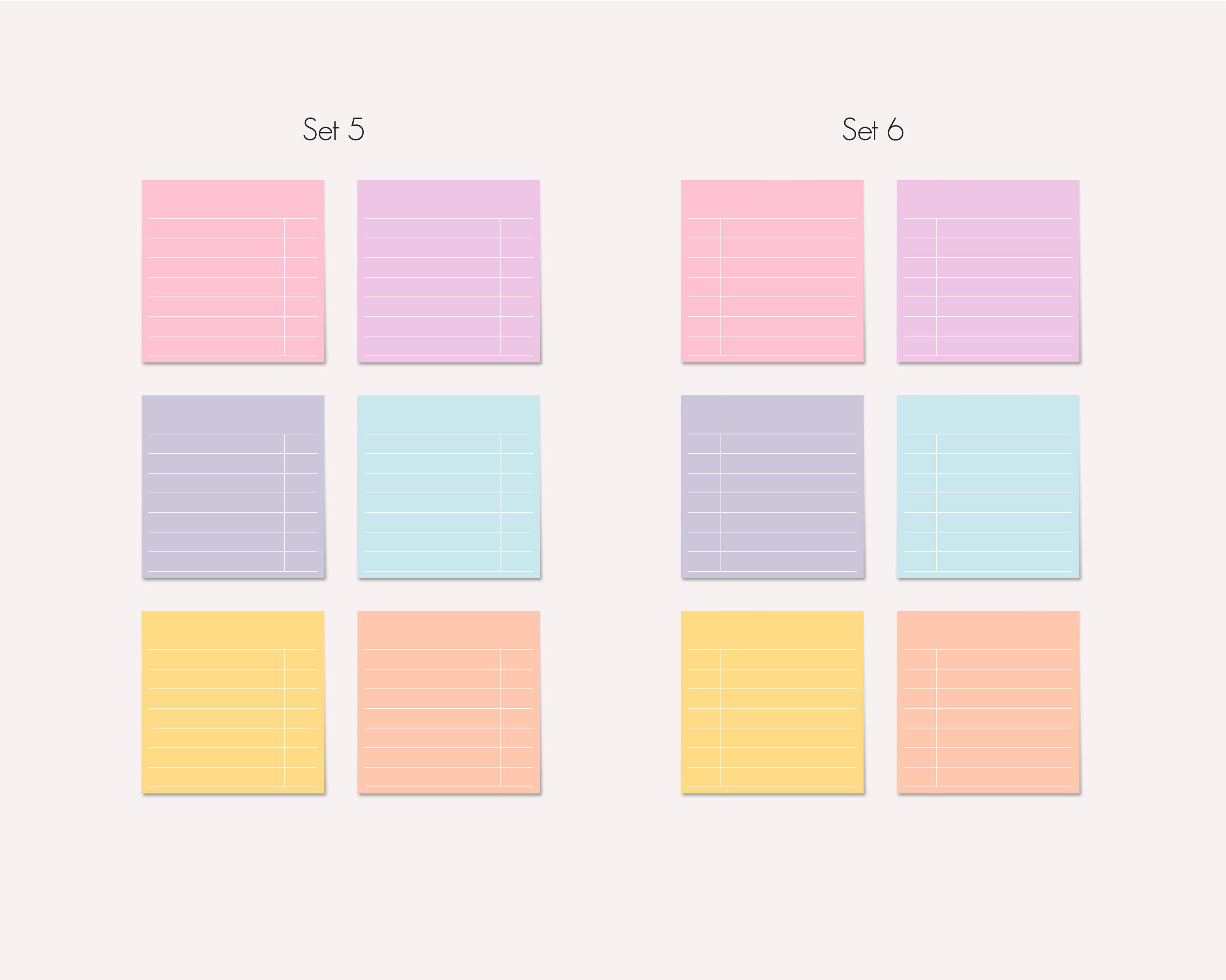 Digital Sticky Notes for Studying and Journaling - Rainbow Pastel ...
