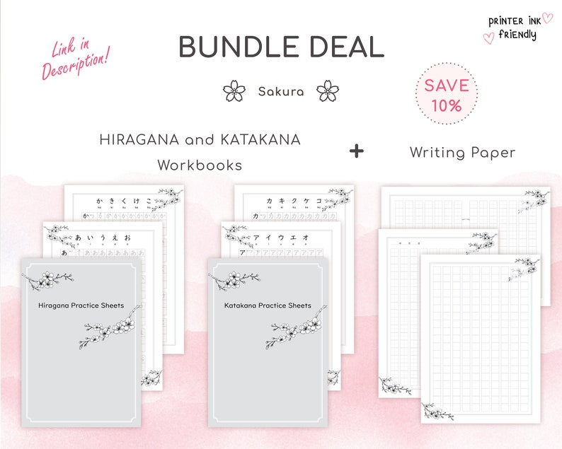 Printable Hiragana Practice Sheets With Japanese Sakura Tea Set - Learn ...