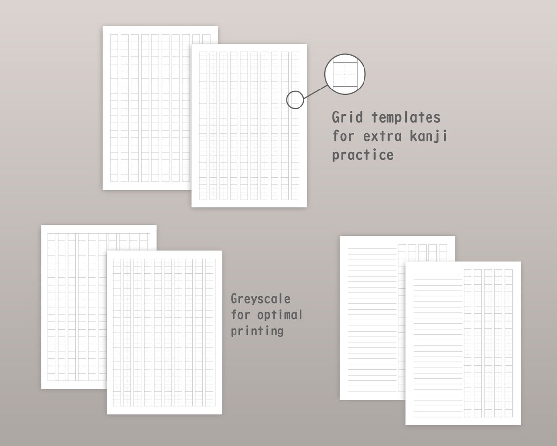 A4 Genkouyoushi Printable Japanese Writing Paper Template Etsy a4-genkouyoushi-printable-japanese-writing-paper-template-etsy