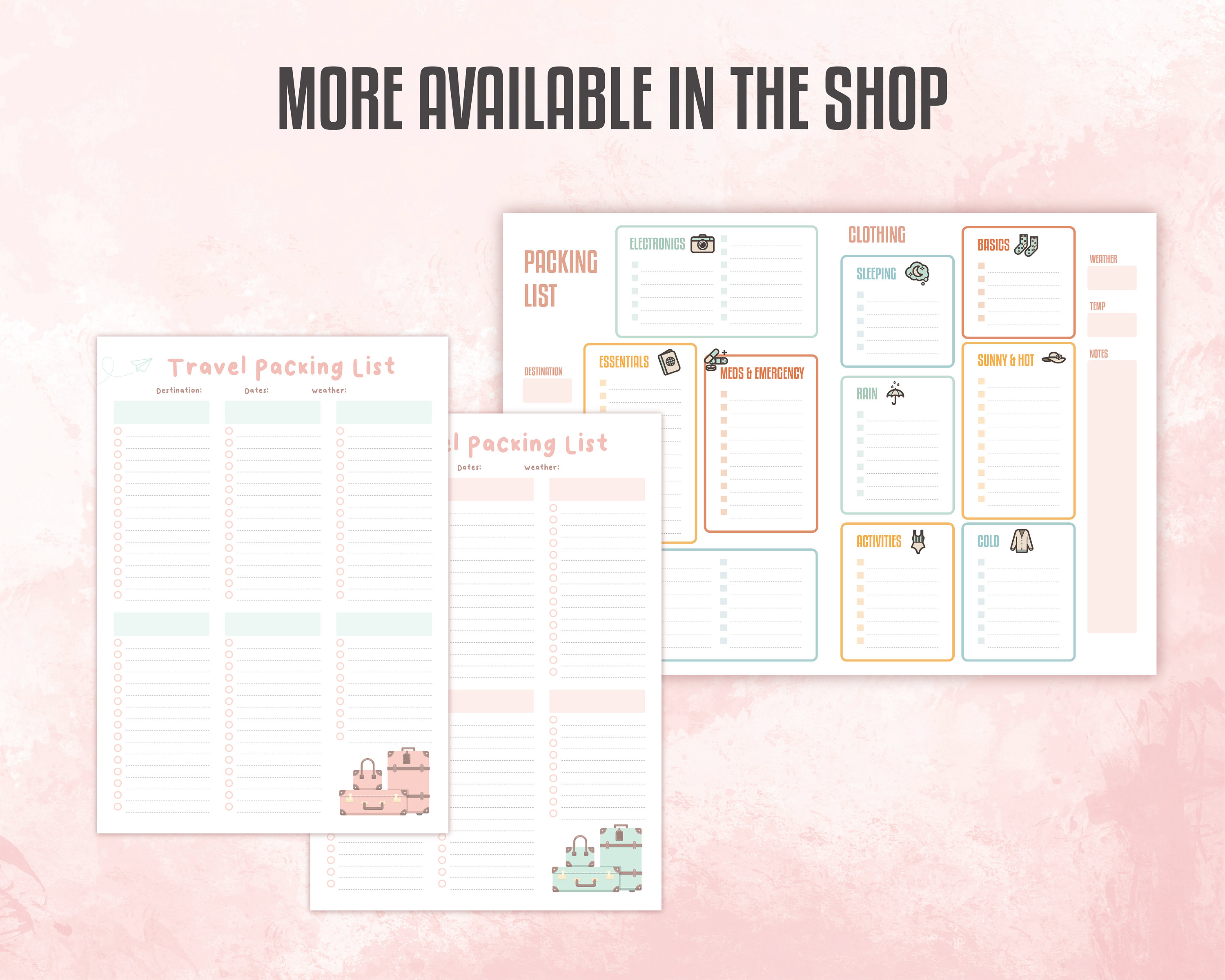 Fillable Travel Packing List Template: Your Companion for Organized ...