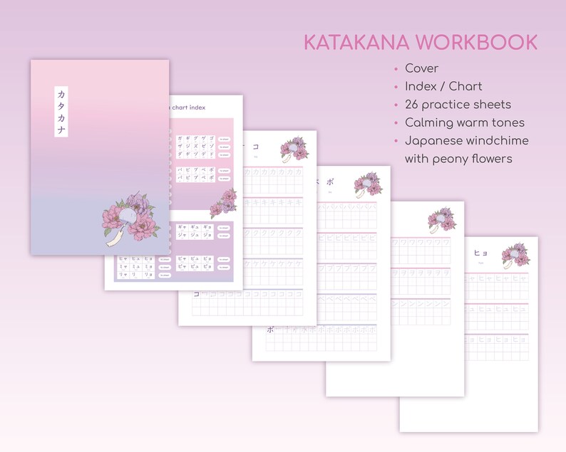 BUNDLE: Hiragana, Katakana Practice Sheets Writing Paper. Printable ...