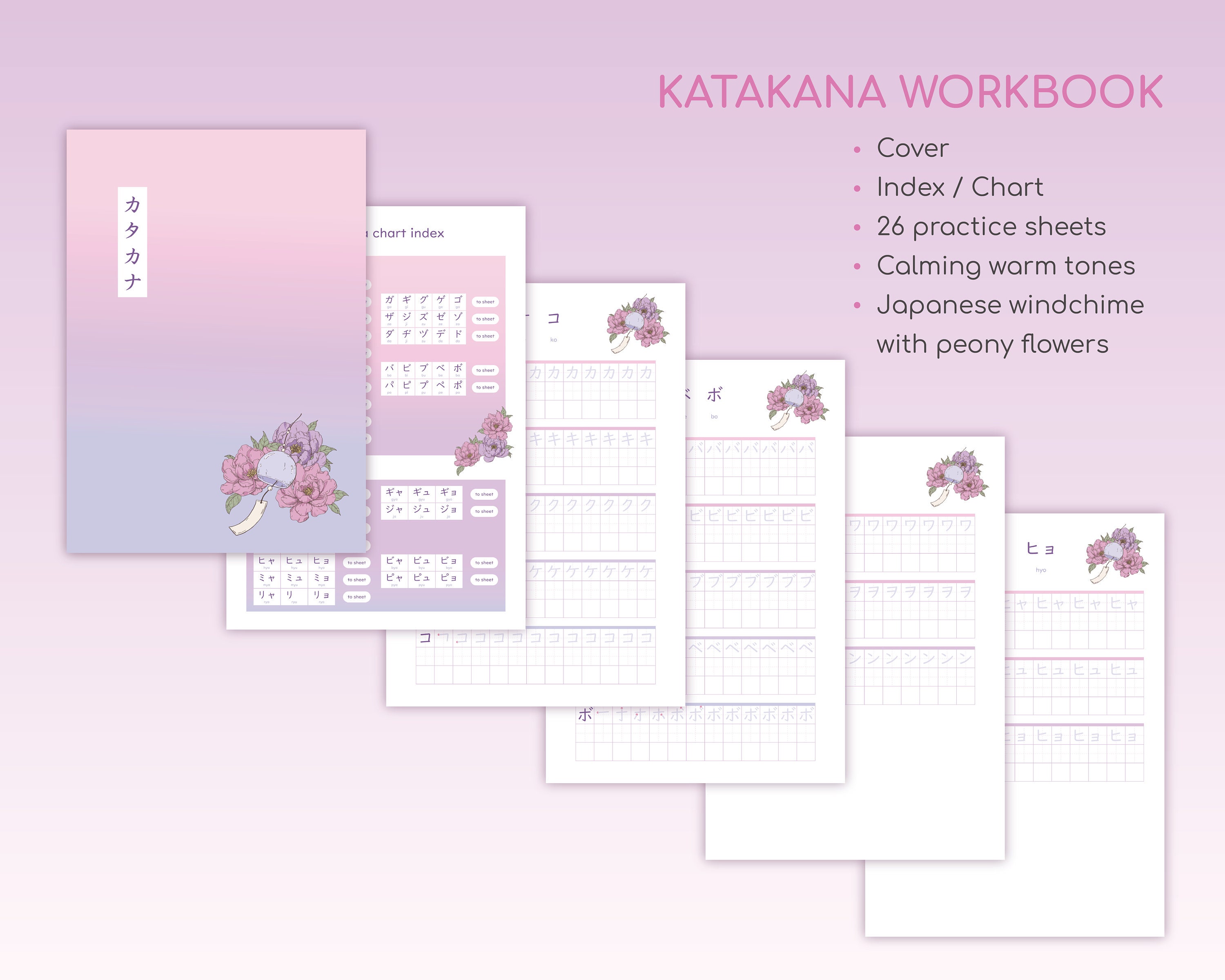 BUNDLE: Hiragana, Katakana Practice Sheets Writing Paper. Printable ...