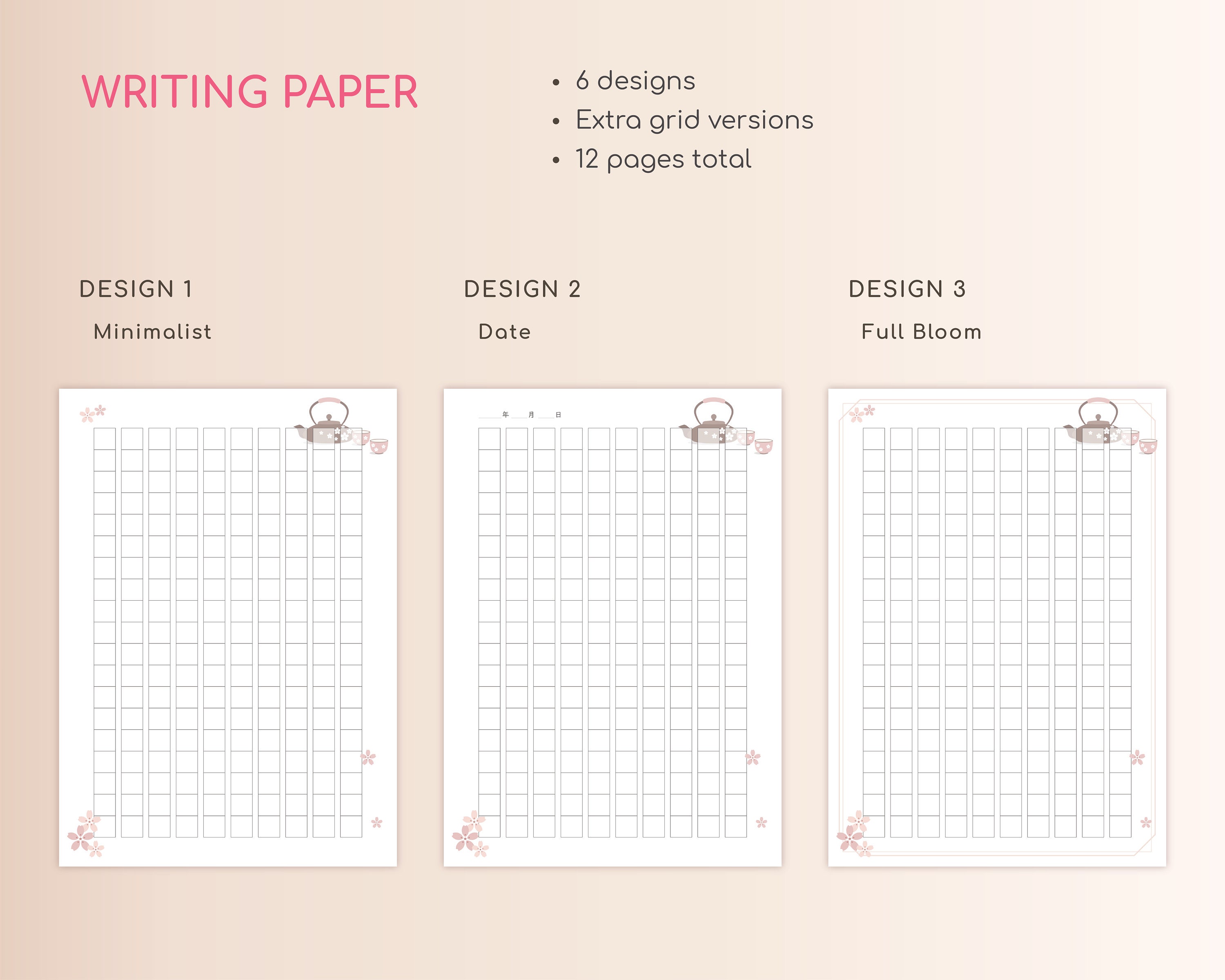 Hiragana Katakana Practice Sheets: Japanese Writing Workbook (digital ...