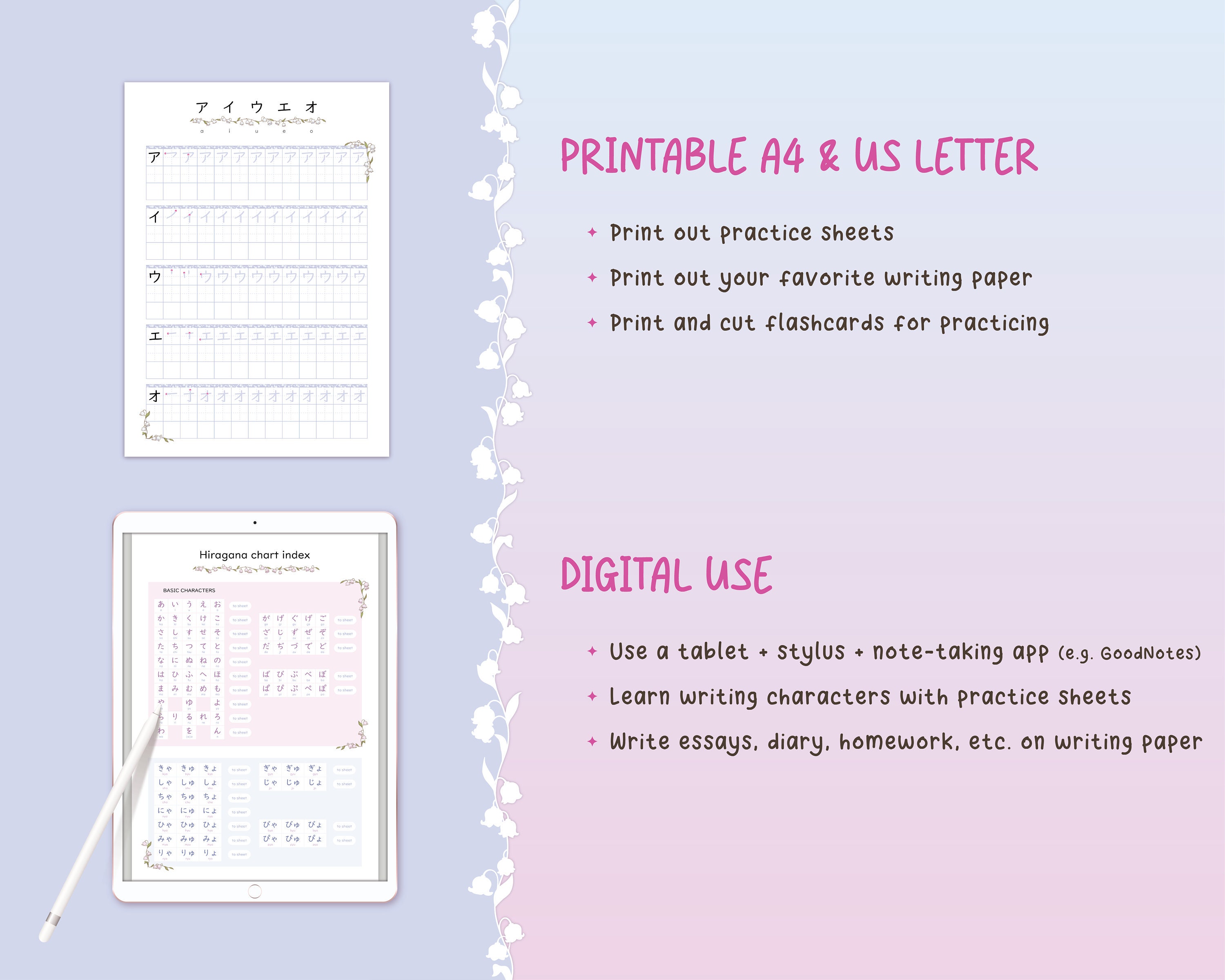 Kana & Kanji Starter Pack Printable Writing BUNDLE for Japanese ...