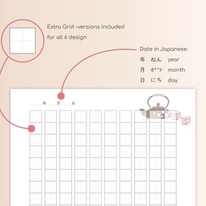 Japanese Writing Paper Printable Set - Practice Kanji, Hiragana ...
