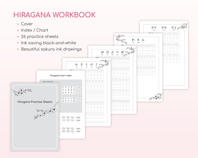 Hiragana Katakana Practice Bundle: Japanese Writing Workbooks (digital ...