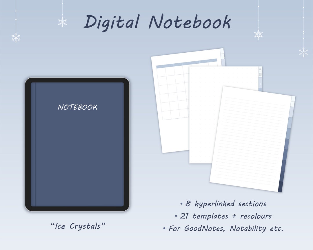 8 Tab Digital Notebook, Hyperlinked PDF - for iPad and Tablet ...