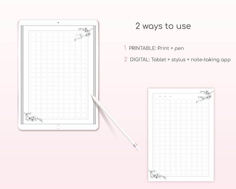 Printable Japanese Writing Paper Set - Practice Kanji, Hiragana ...