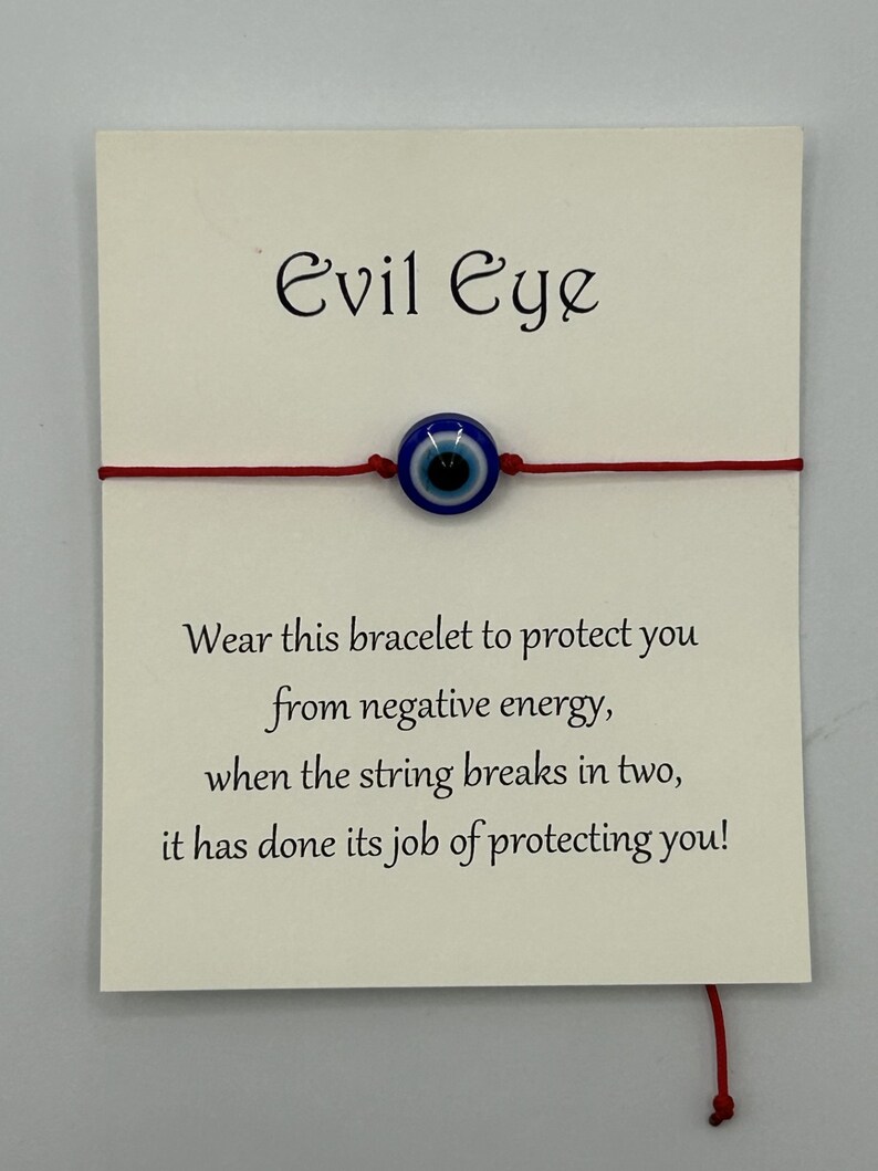 Dark Blue Evil Eye Luck Bracelet, 10mm Karma and Luck - Etsy