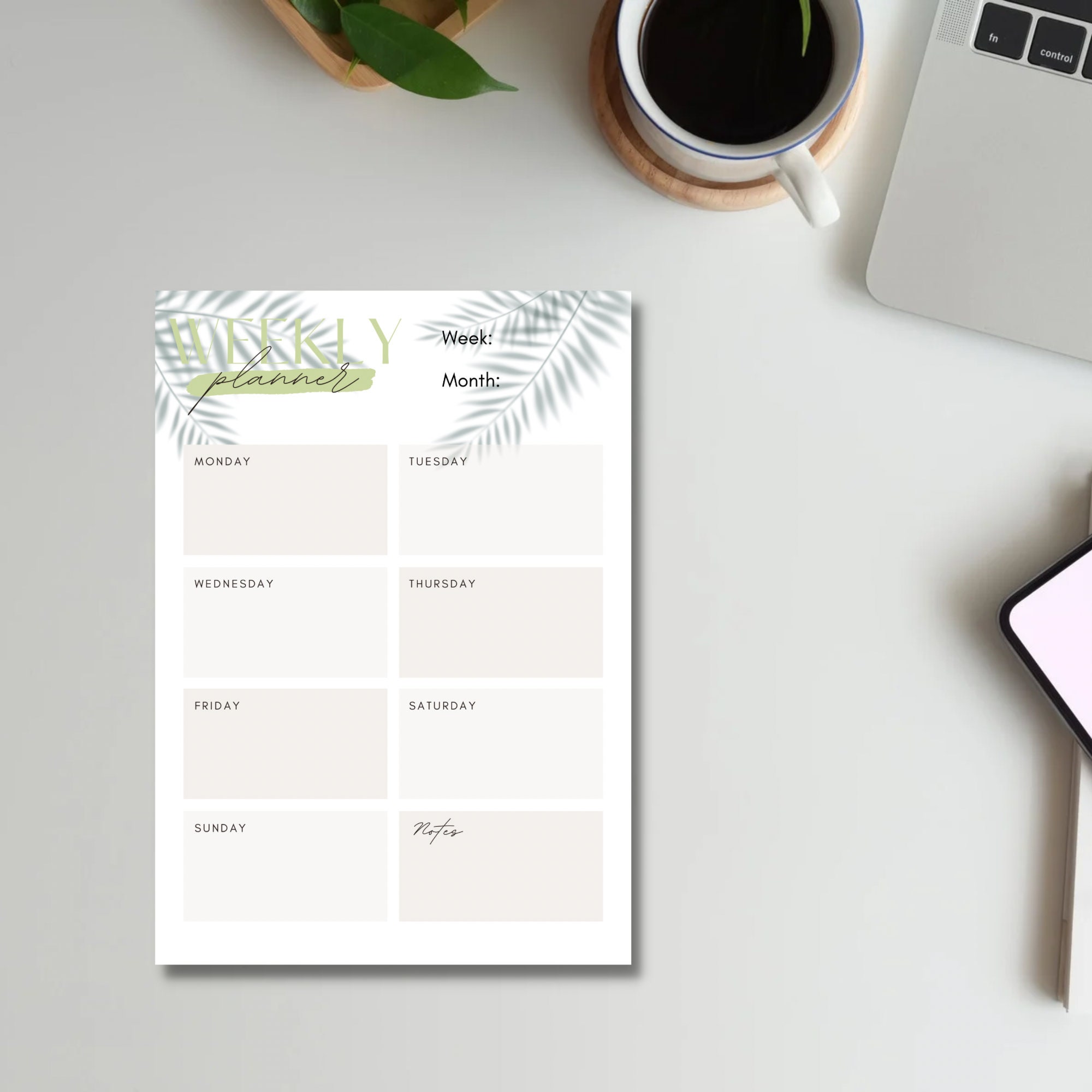Digital Weekly Planner | Printable - Etsy