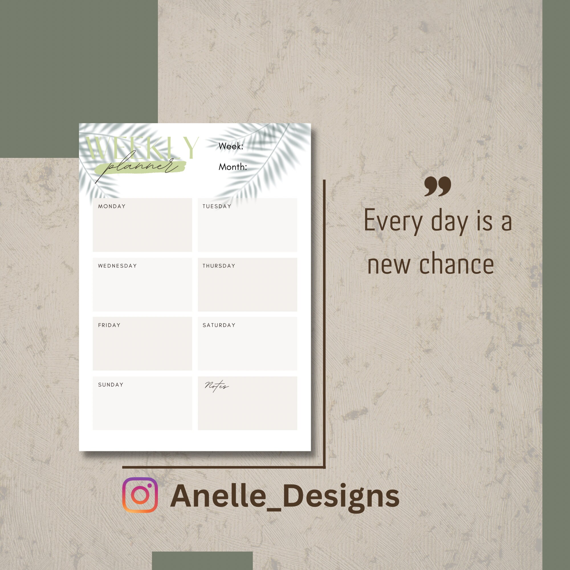 Digital Weekly Planner | Printable - Etsy