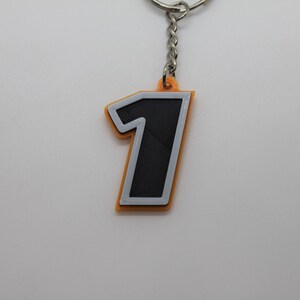 Formula One F1 Max Verstappen World Champion Driver Number 1 Keychain ...