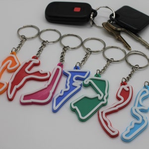 Formula One F1 Race Track Keychains 3D Printed Circuit Layout - Etsy