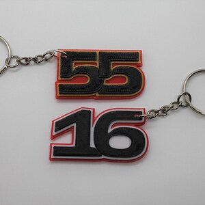 Formula One F1 Driver Number Keychains 3D Printed Plastic - Etsy