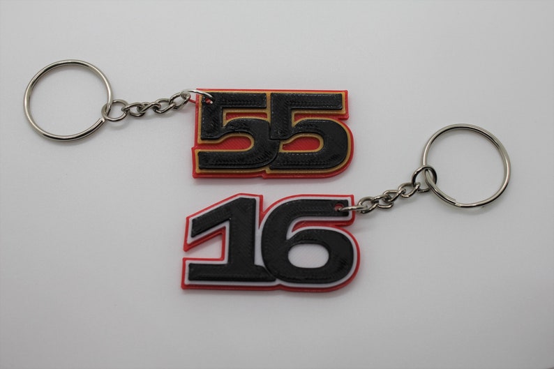 Formula One F1 Driver Number Keychains 3D Printed Plastic - Etsy