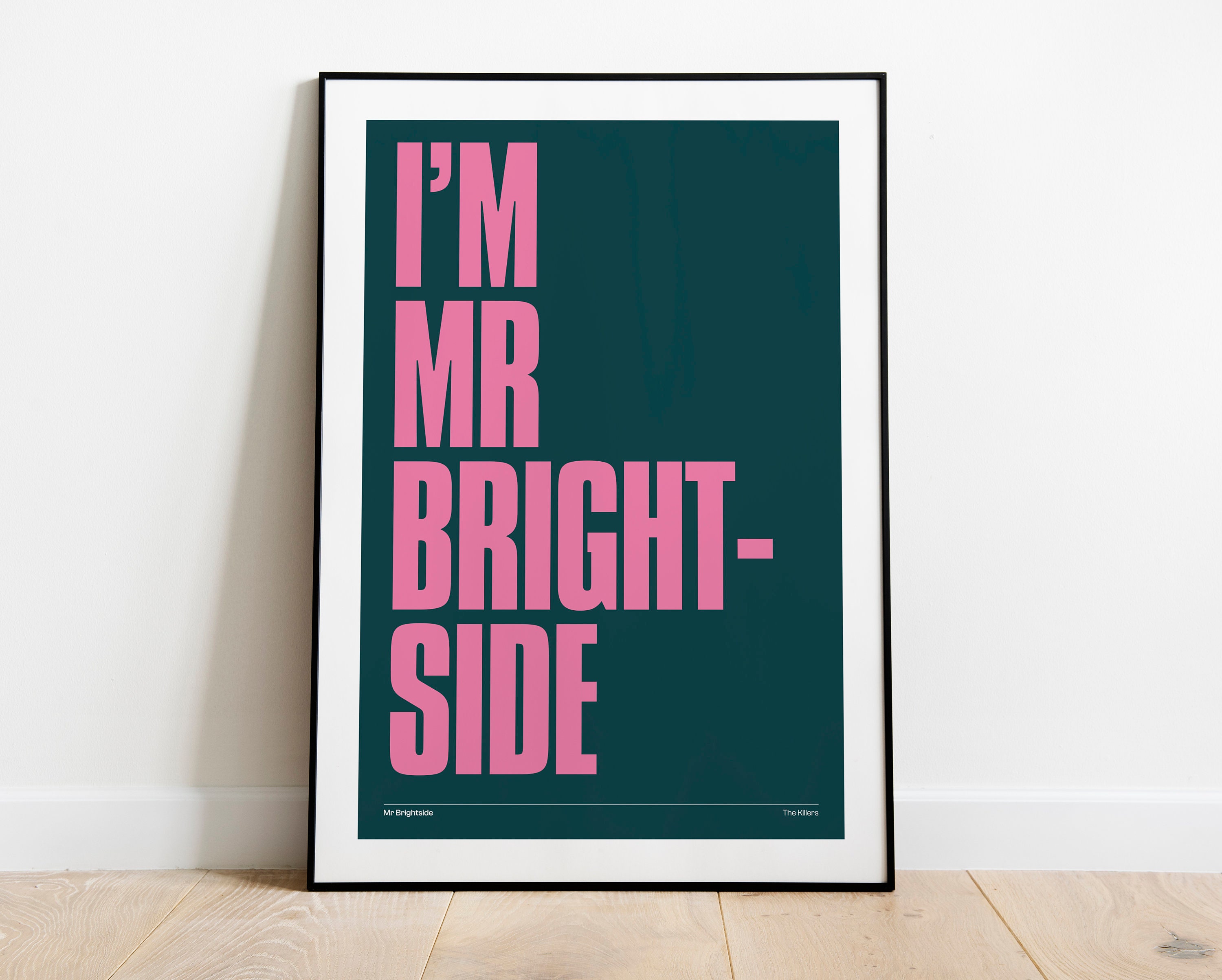 Mr Brightside Inspired Typographic Print DIGITAL DOWNLOAD Print Gig ...