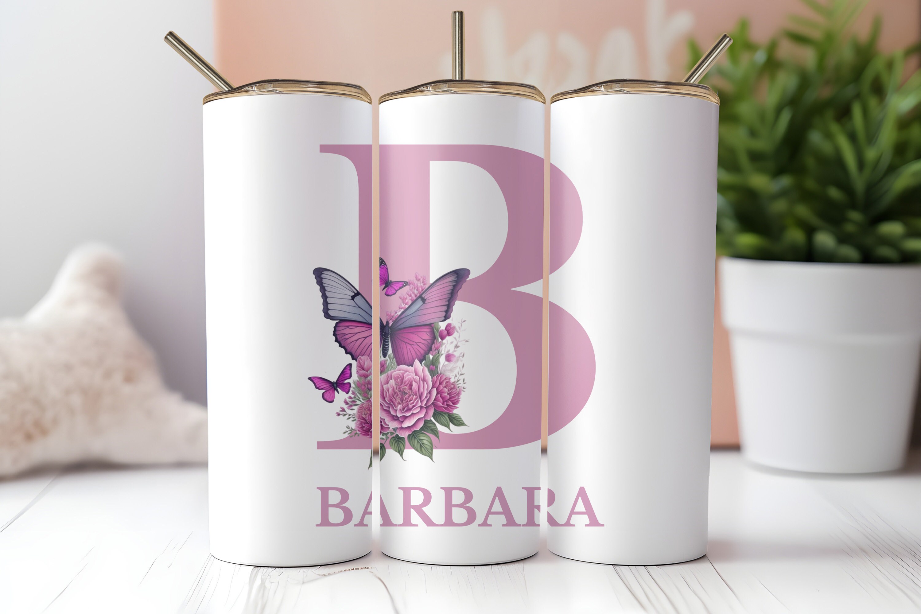 26 Butterfly Tumbler Wrap Bundle: Customizable Initials With Names and ...