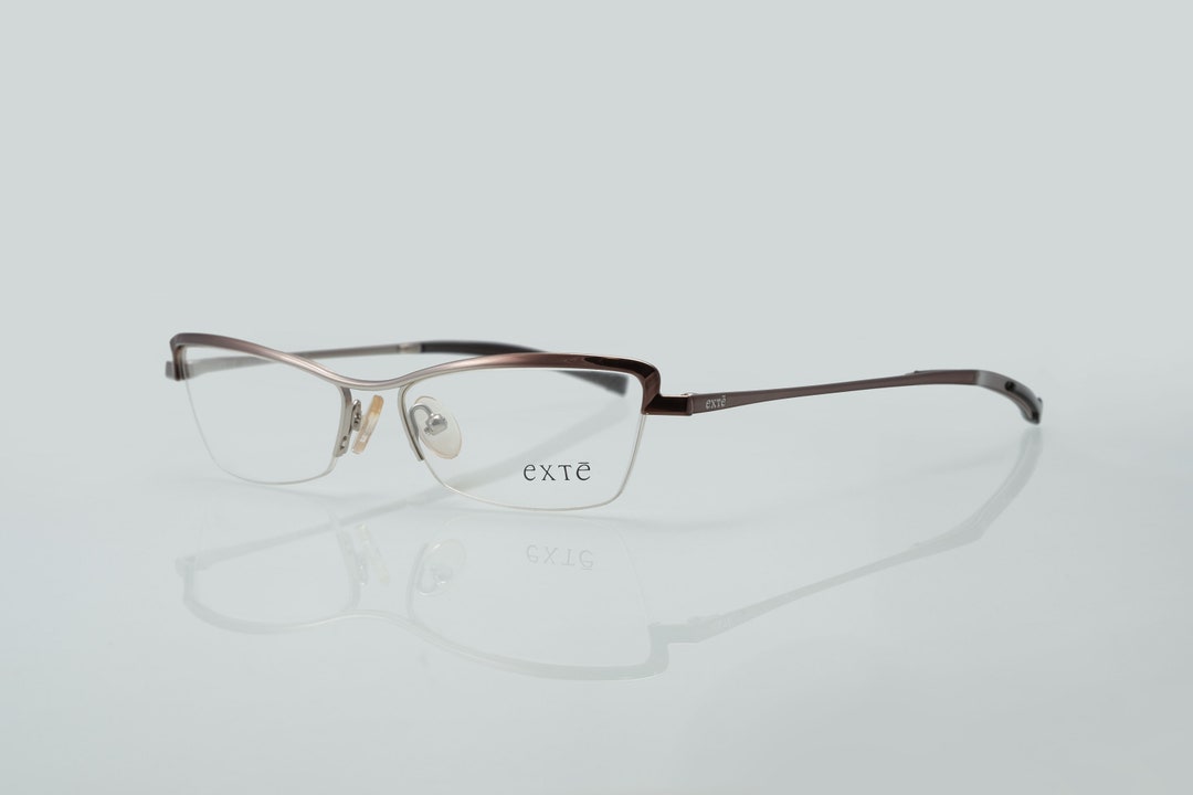 Exte Vintage Eyeglasses, Half Rim Frame Made in Italy, New Old Stock - Etsy
