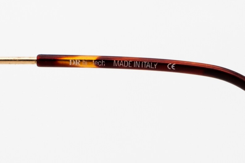 DR High Tech Vintage Eyeglasses, Gold Rimless Frame Made in Italy, New ...