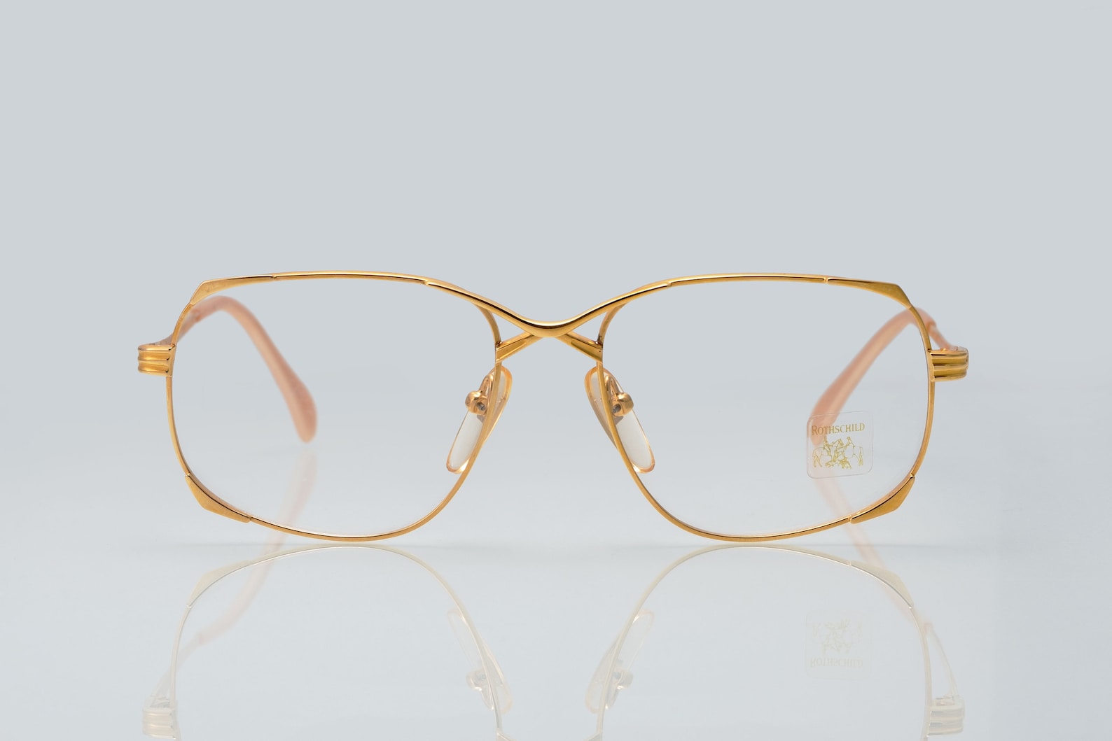 Rothschild Vintage Eyeglasses, Gold, Square Optical Frame, New Old ...