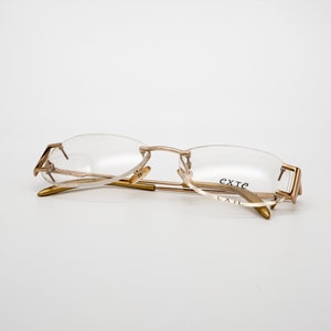 Exte Rimless Vintage Eyeglasses, Made in Italy, Gold, New Old Stock - Etsy