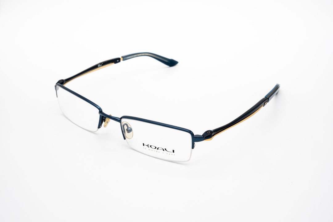 Koali Vintage Eyeglasses, Half Rim Rectangular Optical Frame, New Old ...