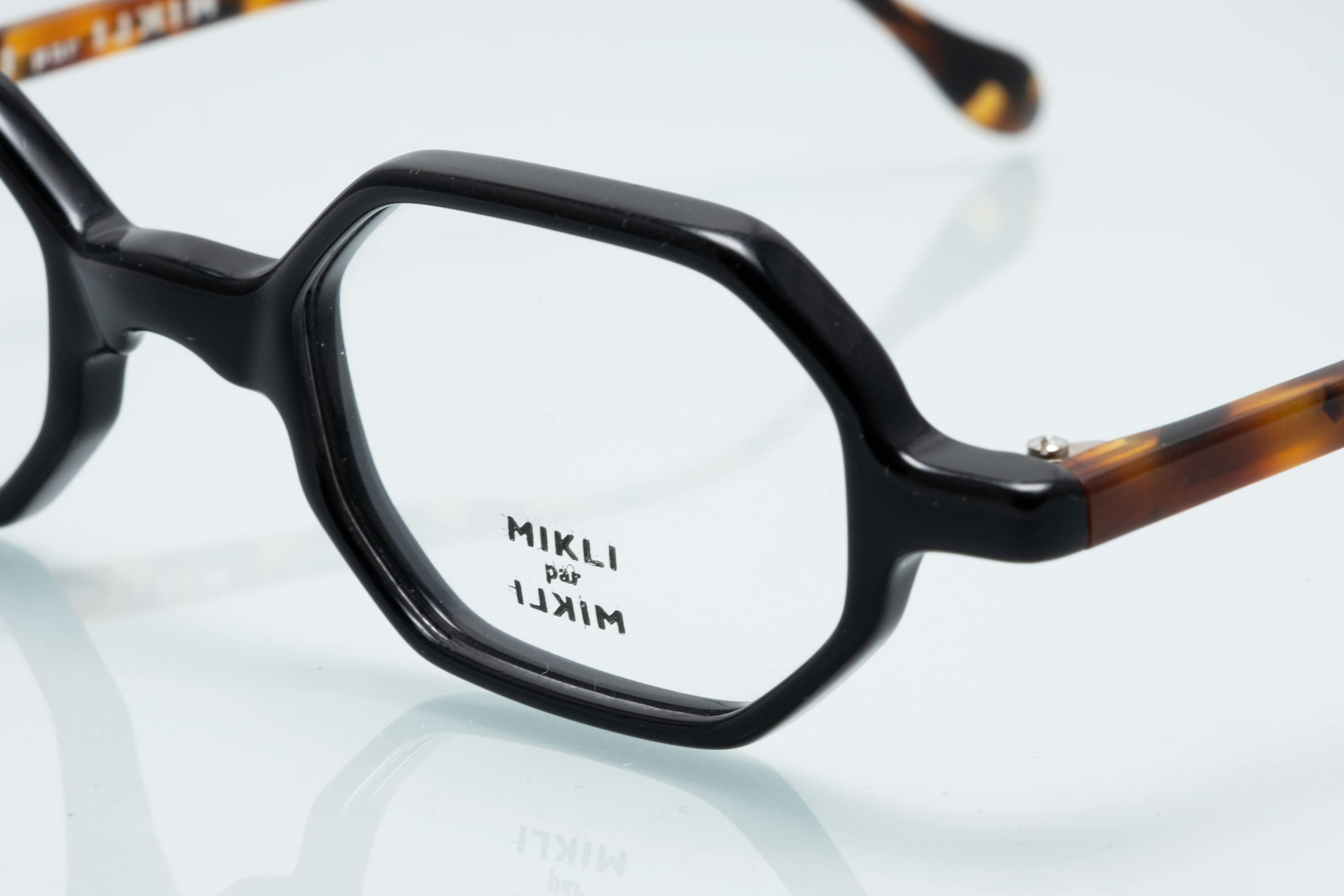 Alain Mikli Mikli Par Mikli, Hand Made Polygon Black Optical Frame With ...