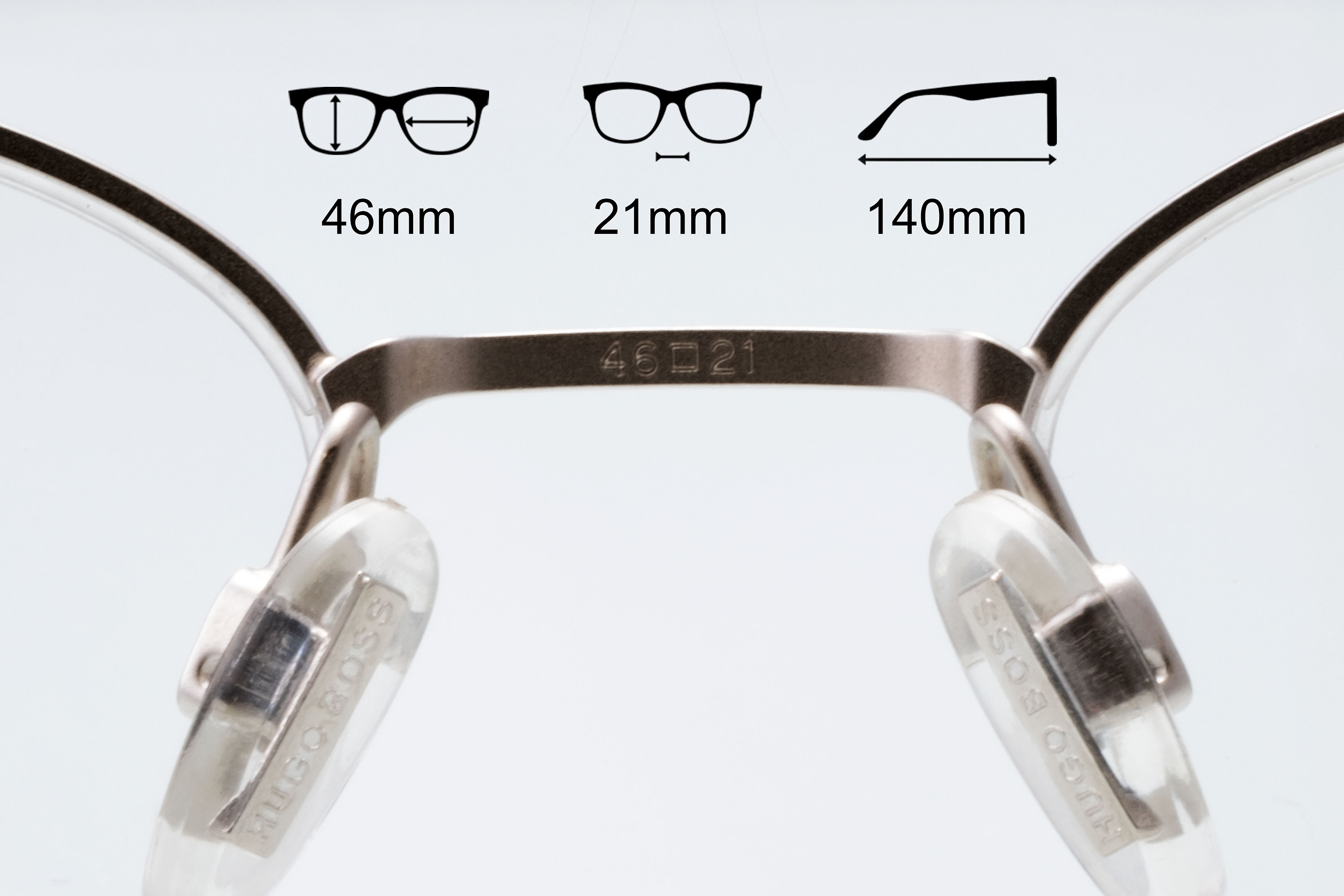 Hugo Boss Vintage Eyeglasses Oval Half Rim Frame Made in - Etsy