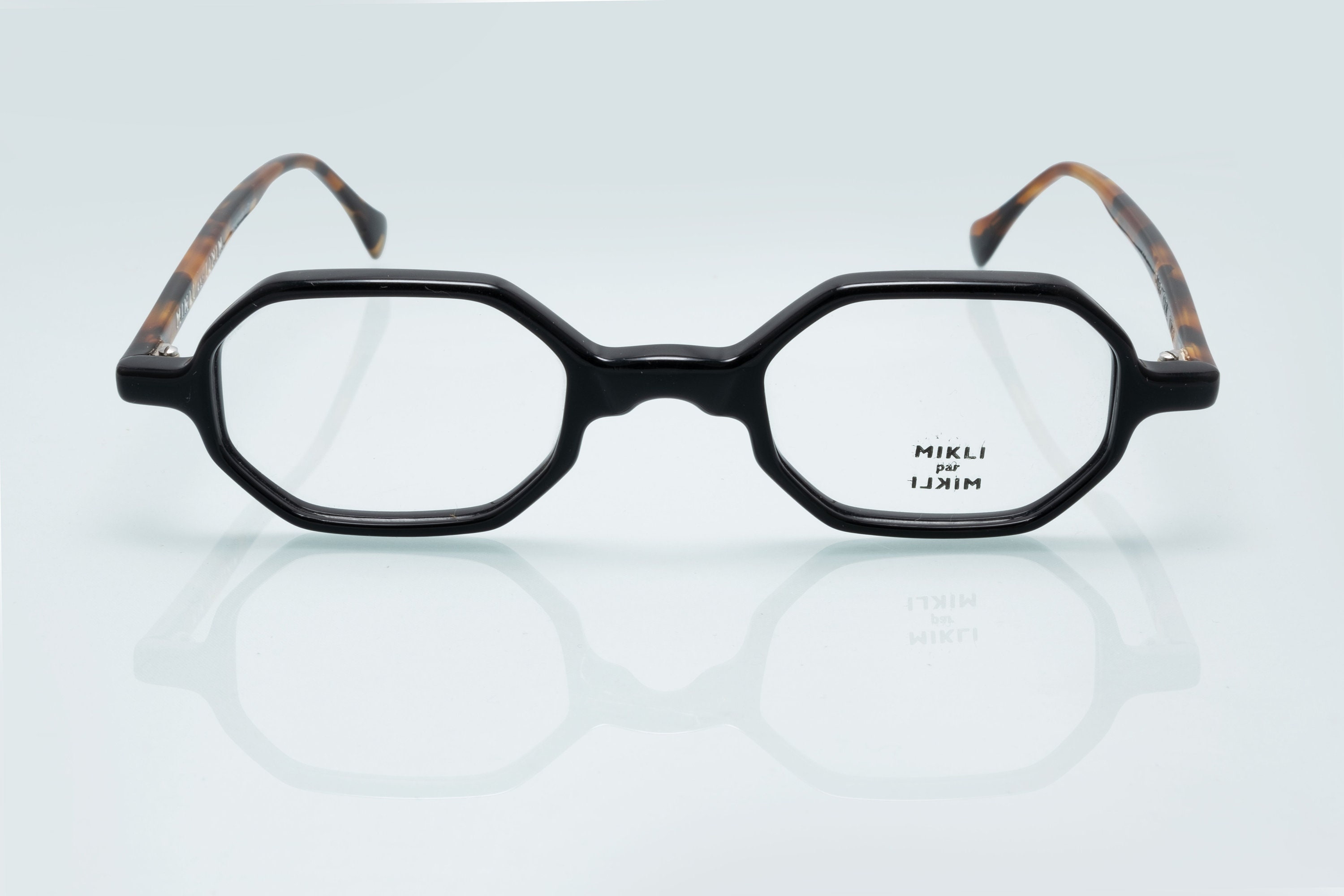 Alain Mikli Mikli Par Mikli, Hand Made Polygon Black Optical Frame With ...