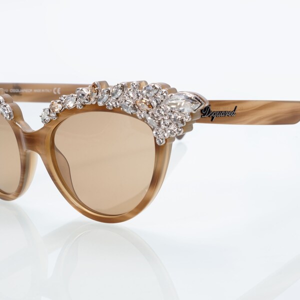 Rhinestones Cat Eye Sunglasses - Etsy