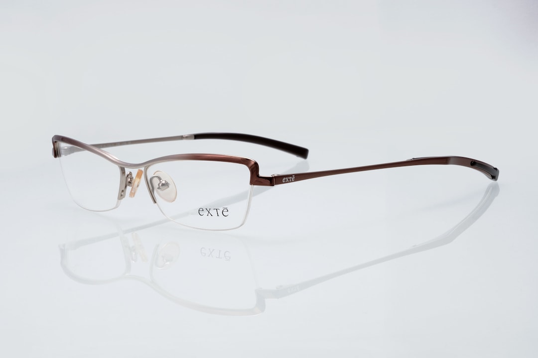 Exte Vintage Eyeglasses, Half Rim Frame Made in Italy, New Old Stock - Etsy