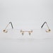 Flair Jet Set Vintage Eyeglasses, Gold, Rectangular Rimless Optical ...