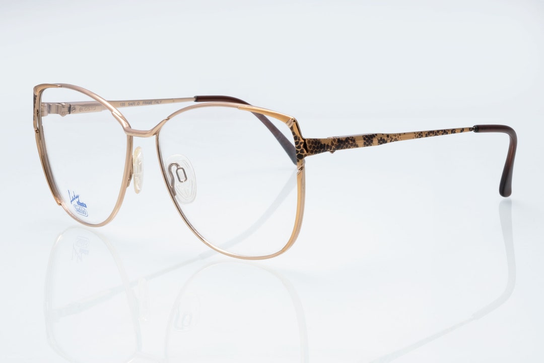 Safilo Lady Elasta Vintage Eyeglasses, Ovesized Square Cat Eye Optical ...