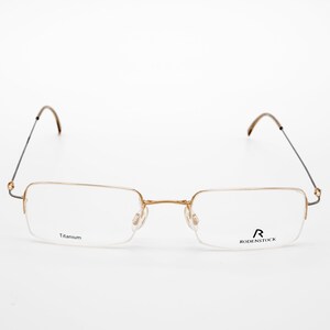Rodenstock Vintage Eyeglasses, Titanium, Silver, Gold, Half Rim ...