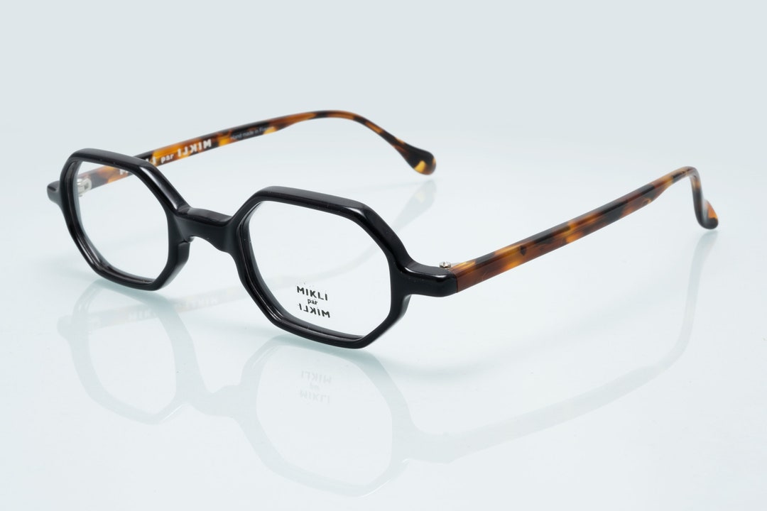 Alain Mikli " Mikli Par Mikli", Hand Made Polygon Black Optical Frame ...