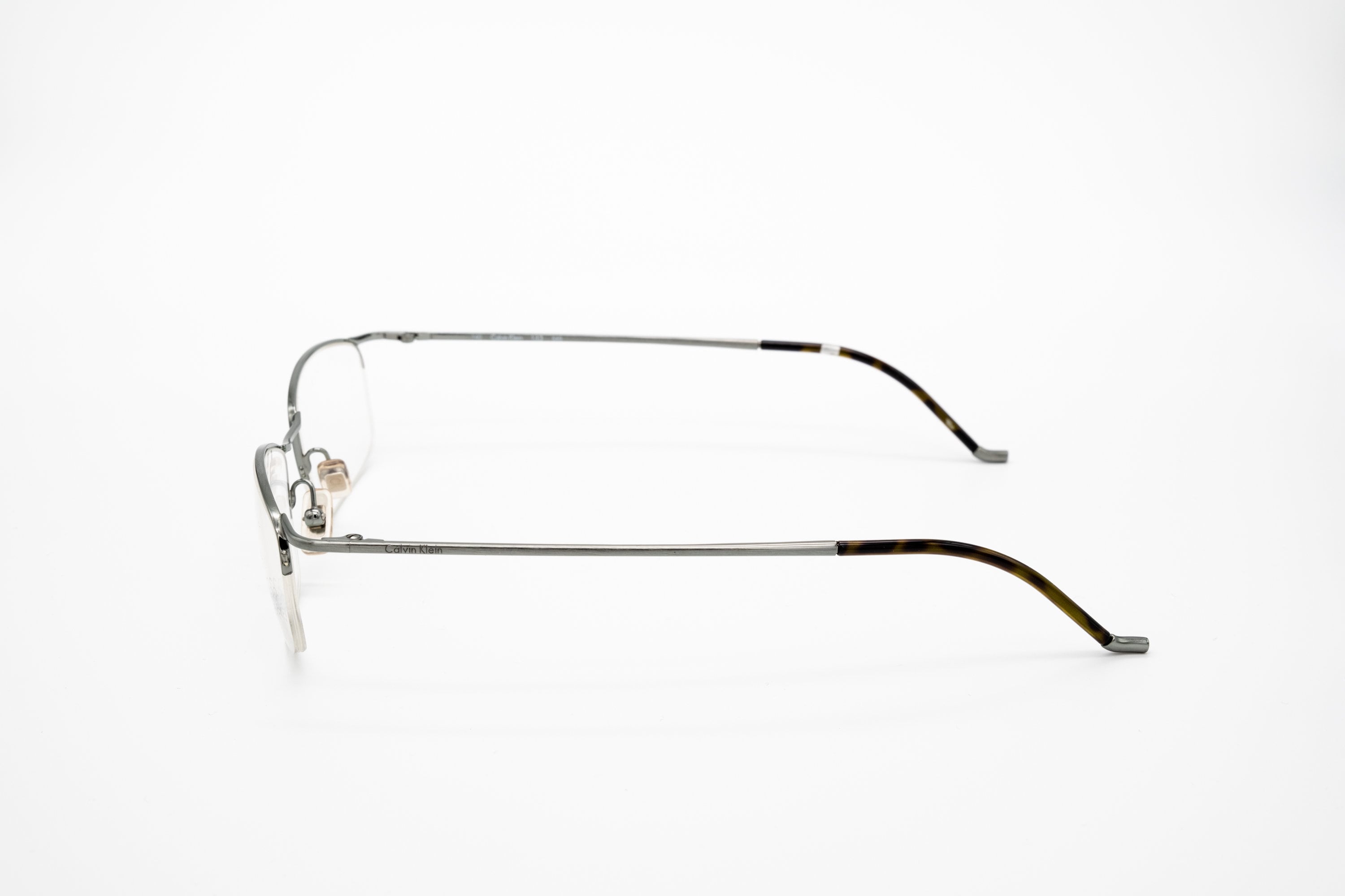 Calvin Klein Vintage Eyeglasses, Half Rim Rectangular Optical Frame ...