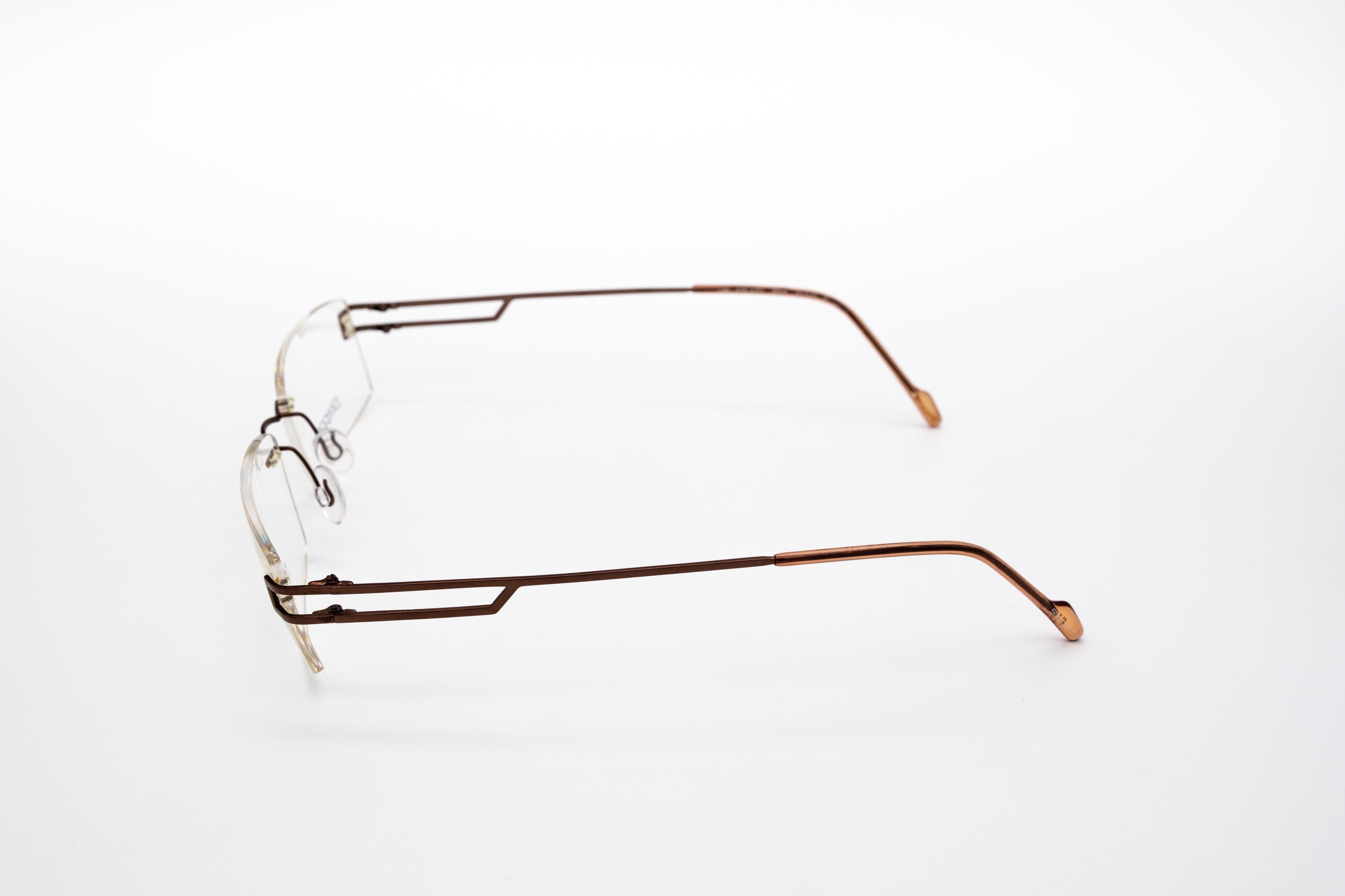 Stepper S Vintage Eyeglasses, Titanium, Rimless Rectangular Optical ...