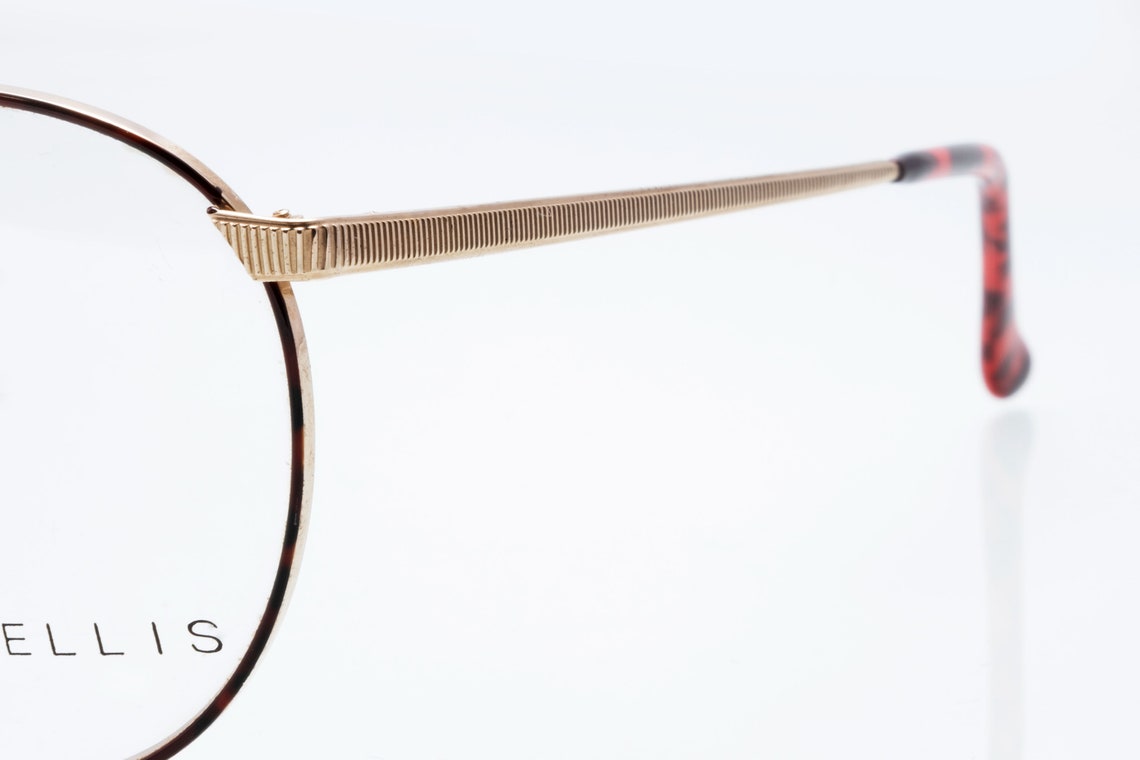 Perry Ellis Vintage Eyeglasses, Round Optical Frame, Gold, Tortoise ...