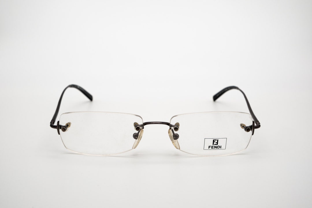 Fendi Vintage Eyeglasses, Rimless Optical Frame Made in Italy, New Old ...